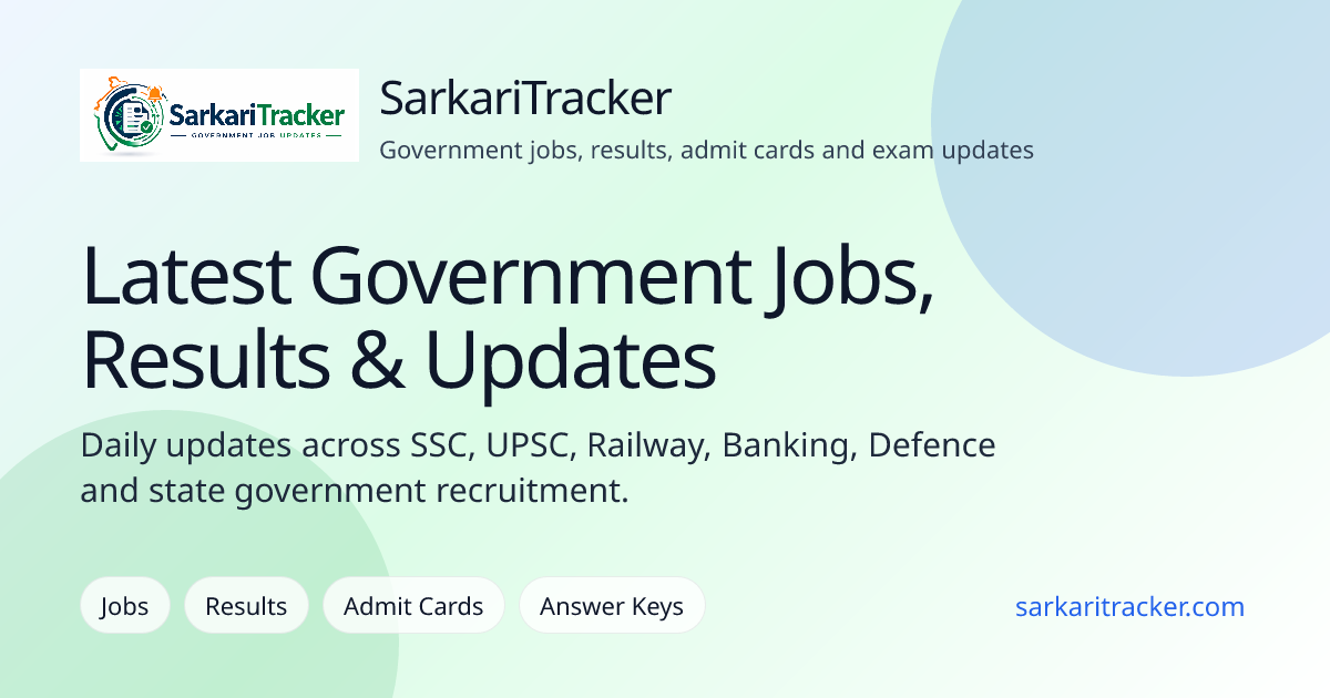 UPSC Civil Services IFS Final Result 2026 - SarkariTracker